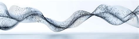 Floating Data Streams With Digital Nodes On An Isolated White Background Concept As A Series Of