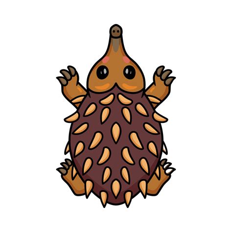Cute Little Echidna Cartoon Character 14467708 Vector Art At Vecteezy
