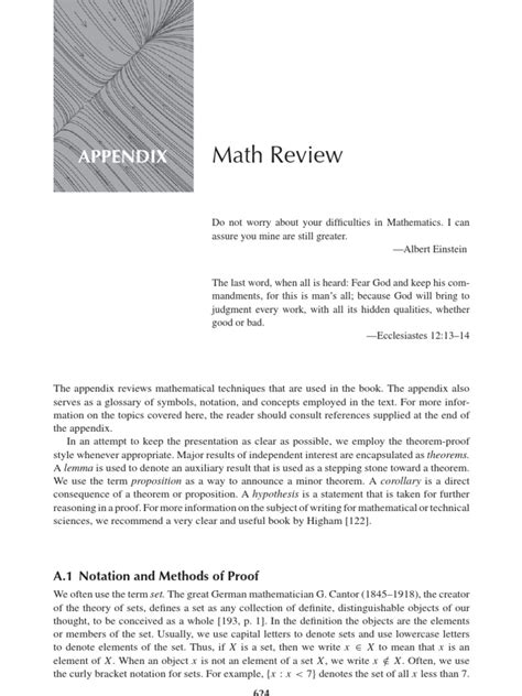 Math Review Appendix Pdf Matrix Mathematics Determinant