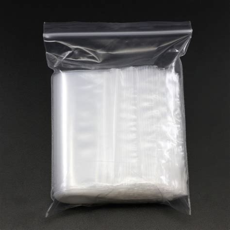 30 100pcs Thick Plastic Poly Clear Bags 4x6 5x7 6x8 7x10cm Jewelry Packaging Lock Zipped