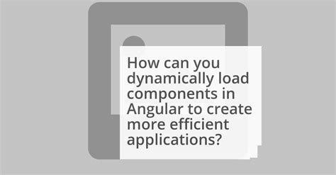 Angular Jobs On Linkedin Dynamic Components In Angular