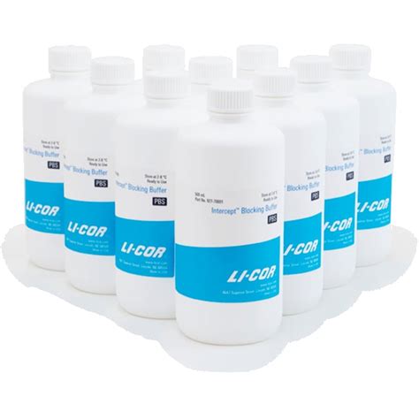 Licor Intercept Pbs Blocking Buffer 10 X 500ml Quantity Each Of 1