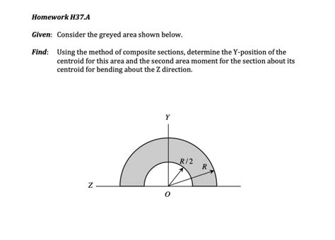 Solved Homework H37a Given Consider The Greyed Area Shown