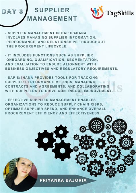 Learn About Supplier Management With Tagskills Priyanka Bajoria Posted On The Topic Linkedin
