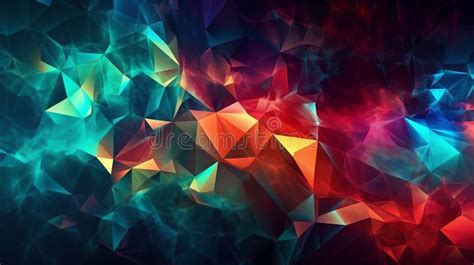 Abstract Colorful Polygon Background Image Ai Generated Stock Illustration Illustration Of