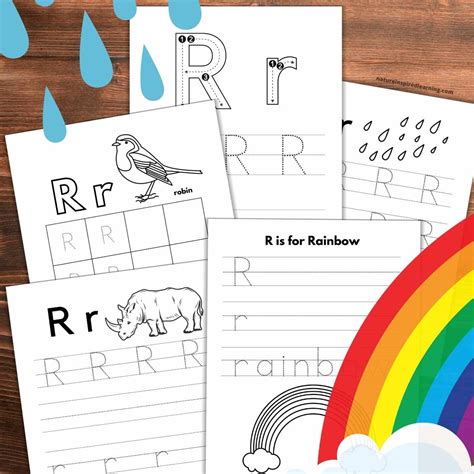 Letter R Tracing Worksheets Free Nature Inspired Learning
