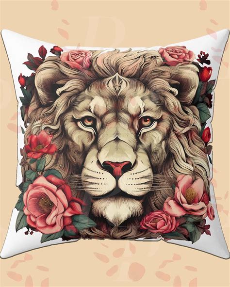 Lioness With Roses Png Elegant Sublimation Design Digital Download