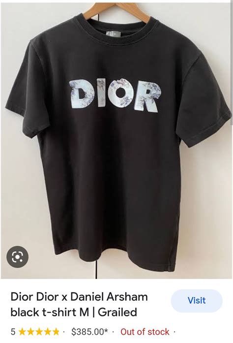 Dior X Daniel Arsham Tee Mens Fashion Tops And Sets Tshirts And Polo Shirts On Carousell