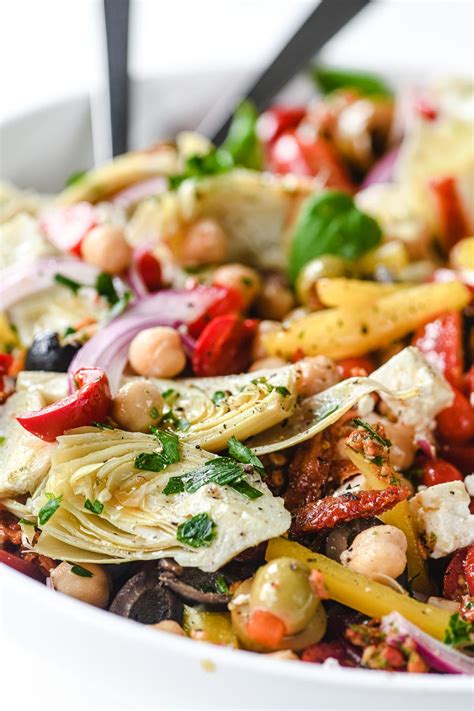 Mediterranean Artichoke Salad • Healthy And Delicious