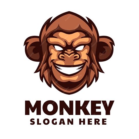 Premium Vector Monkey Smile Mascot Logo