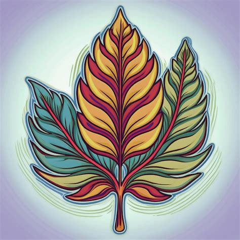 Colorful Leaf Design Premium Ai Generated Image