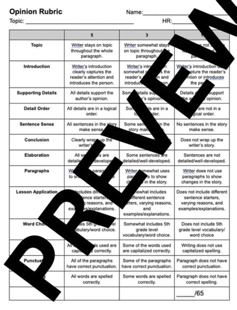 Opinionpersuasive Writing Guide Outline And Rubric By Mrs Hs