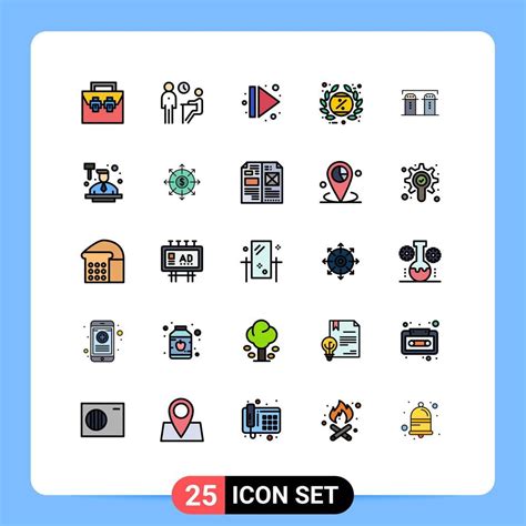 Stock Vector Icon Pack Of 25 Line Signs And Symbols For Label Black Friday People Tag Multimedia