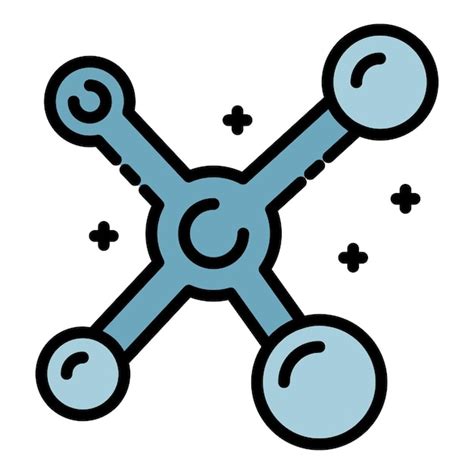 Premium Vector Molecules Icon Outline Molecules Vector Icon Color Flat Isolated