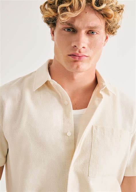 Camisa Masculina Regular Manga Curta Nude Hering