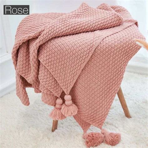 Tassel Chic Throw Blanket 9 28 Soft Pink Artofit
