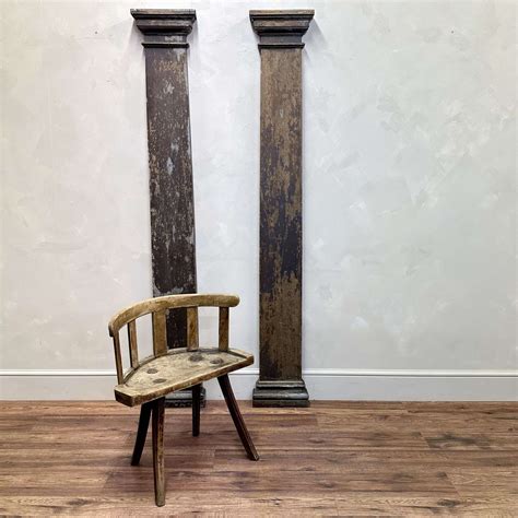 Solid Oak Architectural Columns C1890 In Misc