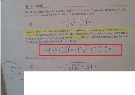 Arc Length Via Integration Conversion To Parametric And The