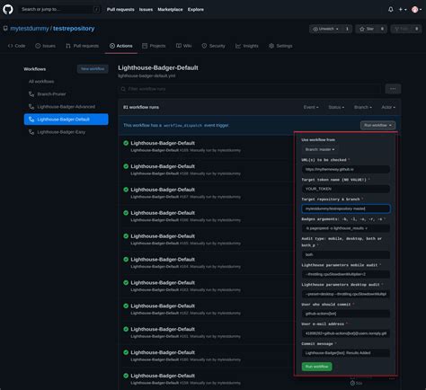 Github Myactionwaylighthouse Badger Workflows Generates Adds And Updates Manually