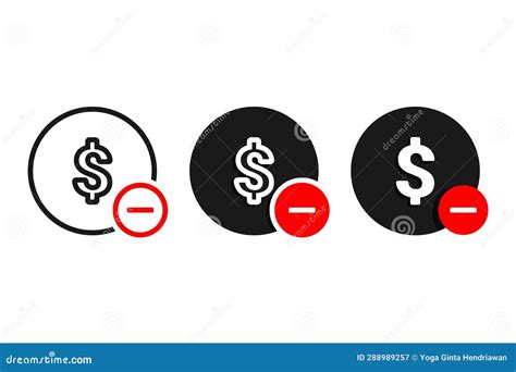 Money Reduction Icon Illustration Vector Stock Vector Illustration