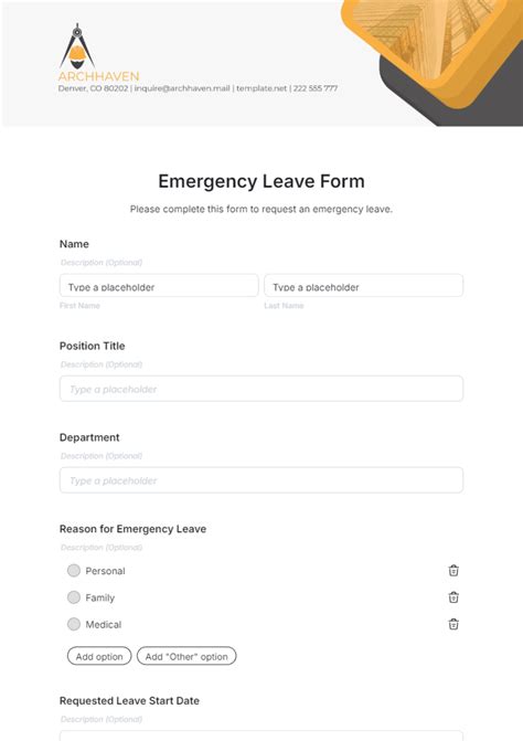 Free Sick Leave Form Template To Edit Online