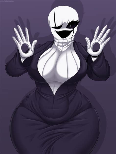 Rule 34 2d 2d Artwork Black Dress Breasts Elronnyx Fem Gaster