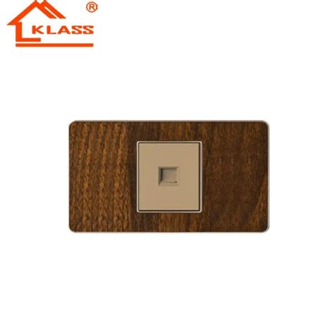 Klass Bolivian Acrylic Woodgrain Socket Functional Wall Socket For