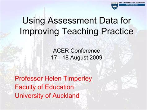 Using Assessment Data For Improving Teaching Practice Acer Conference