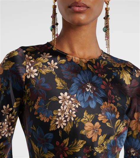 Gemma Floral Silk Blend Maxi Dress In Black Veronica Beard Mytheresa