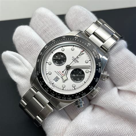 2021 Tudor Heritage Black Bay 79360n White Panda Chronograph Automatic