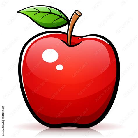 Vector Apple Design Drawing Isolated Stock Vector Adobe Stock