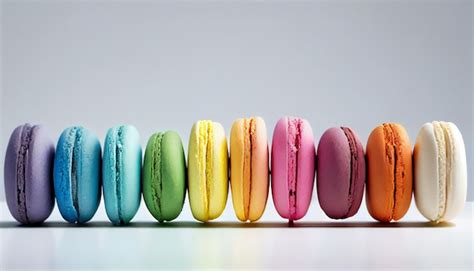 Premium Photo Multi Colored Macaroons In Small Sweet Pastry