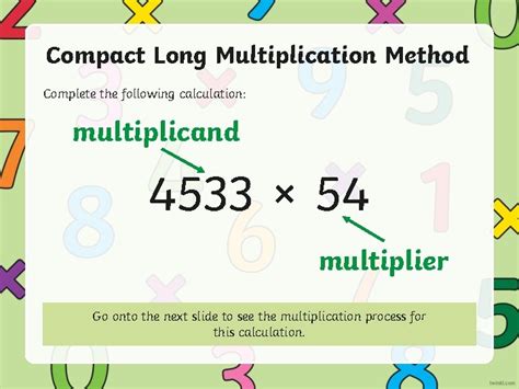 Compact Long Multiplication Method Complete The Following Calculation