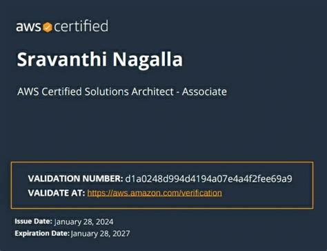 Sravanthi Nagalla On Linkedin Aws Solutionarchitect Certification Bytexl