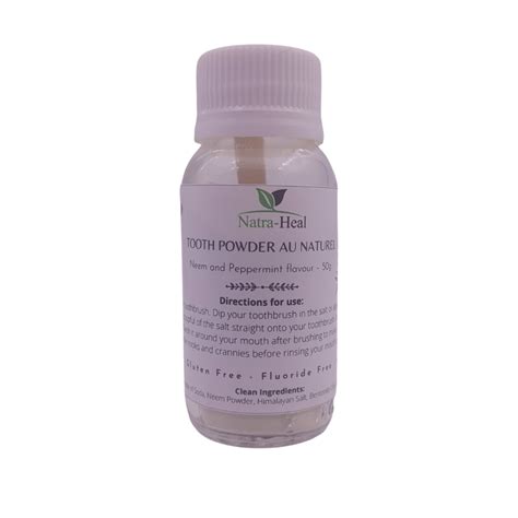 Tooth Powder Au Naturel Neem And Mint Natra Heal Wellness