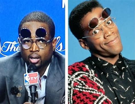 Dwyane Wade Pulls Out The Dwayne Wayne Glasses Photos Blacksportsonline