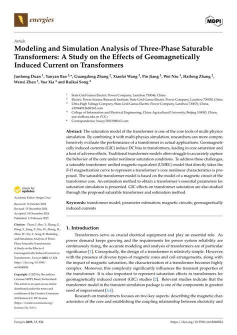 Pdf Modeling And Simulation Analysis Of Three Phase Saturable