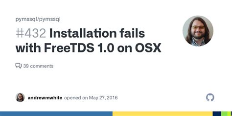 Installation Fails With FreeTDS On OSX Issue Pymssql Pymssql GitHub