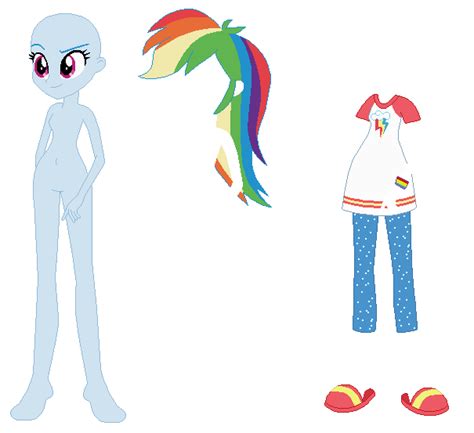 Eqg Rainbow Dash Base 08 By Selenaede On Deviantart