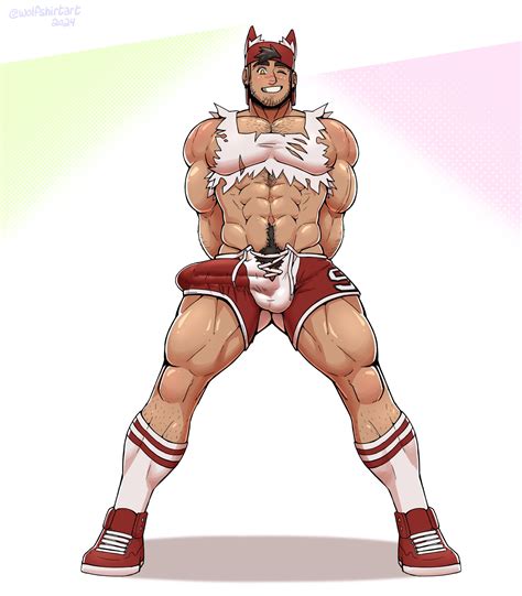 Rule 34 1boy Bara Boner Erection Fenrir Wolfshirtart Gay Gay Sex