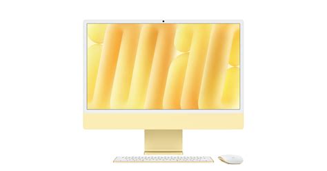 24インチimac 整備済製品 10コアcpuと10コアgpuを搭載したapple M4チップ、ギガビットethernet イエロー