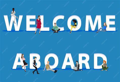 Premium Vector People On Welcome Aboard For Web Mobile App Presentations