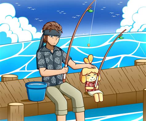 Snake And Isabelle Fishing By Senchodoodle On Deviantart