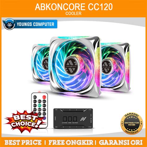 Jual Fan Case Abko Ncore Cc120 Argb Spectrum Sync 3in1 Crystal White Shopee Indonesia