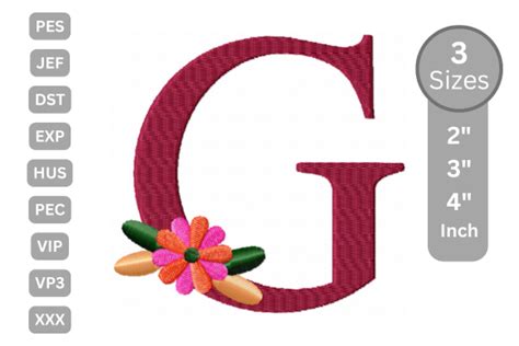 Floral Alphabet Letter G · Creative Fabrica