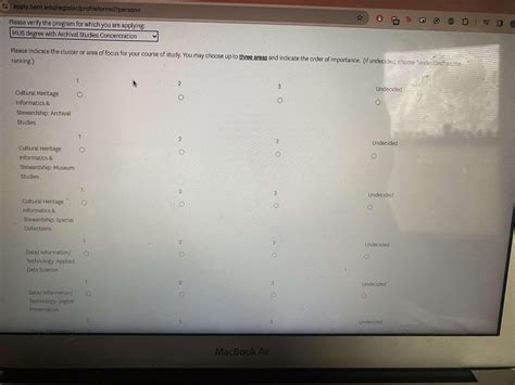 Grad School Application Question R Kentstateuniversity