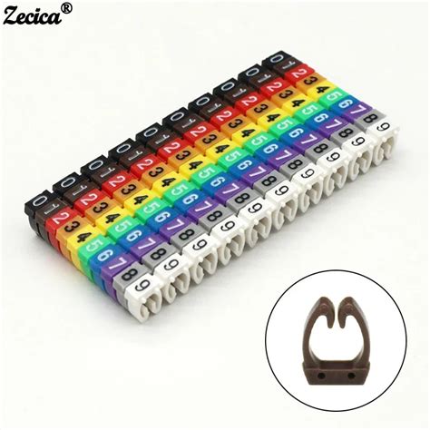 Cable Markers Colorful Number Tags For 2 8mm Wire Network Cable Ident Alsavo®