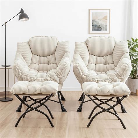 Osgmmosg Cozy Lounge Lazy Chair With Ottoman Comfortable