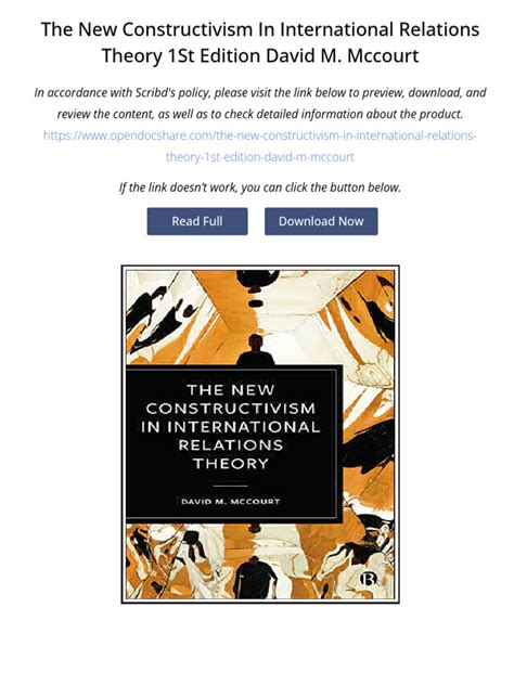 The New Constructivism In International Relations Theory 1st Edition