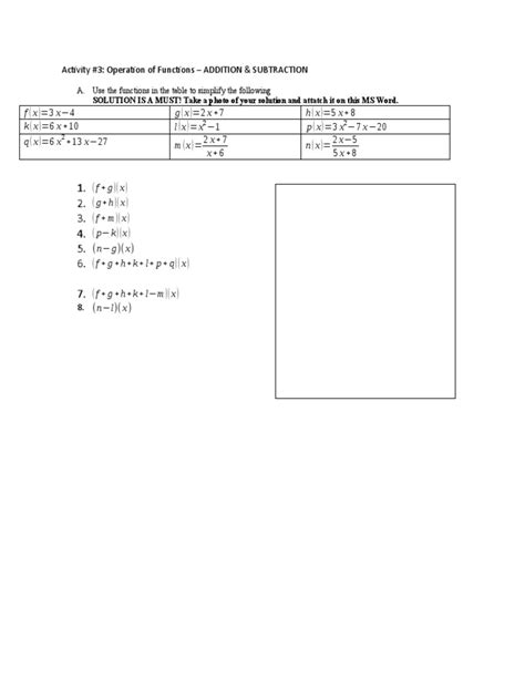activity 3 operation of function addition subtraction pdf